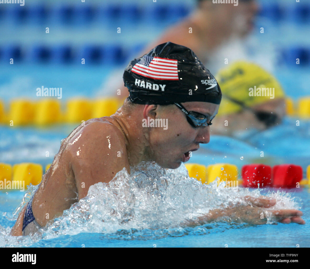 American swimmer Jessica Hardy swims the breaststroke with a slight ...