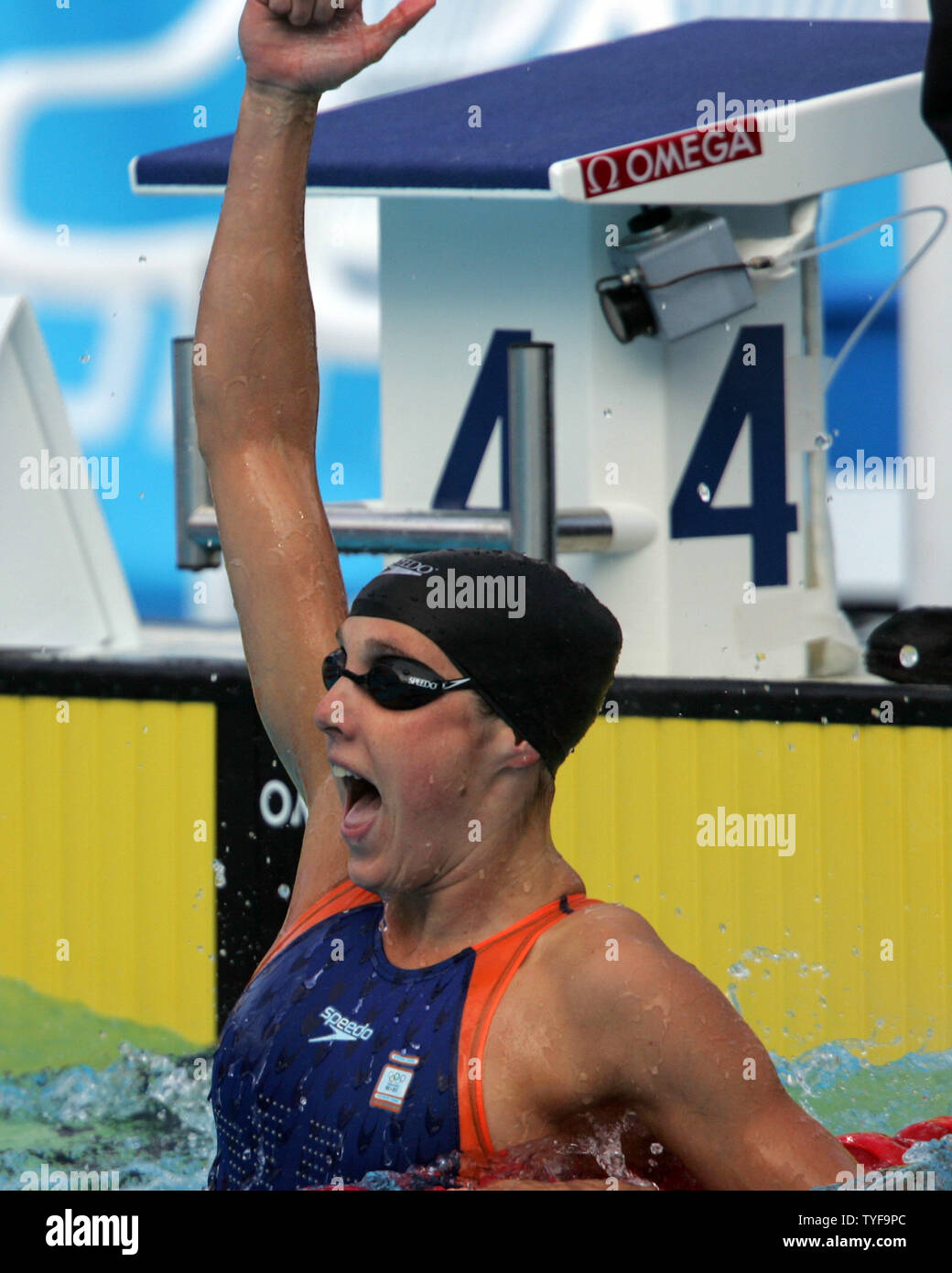 On the last day of competition, Dutch swimmer Marleen Veldhuis ...