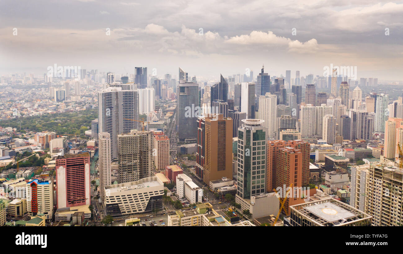 Modern city. The city of Manila, the capital of the Philippines. Modern ...