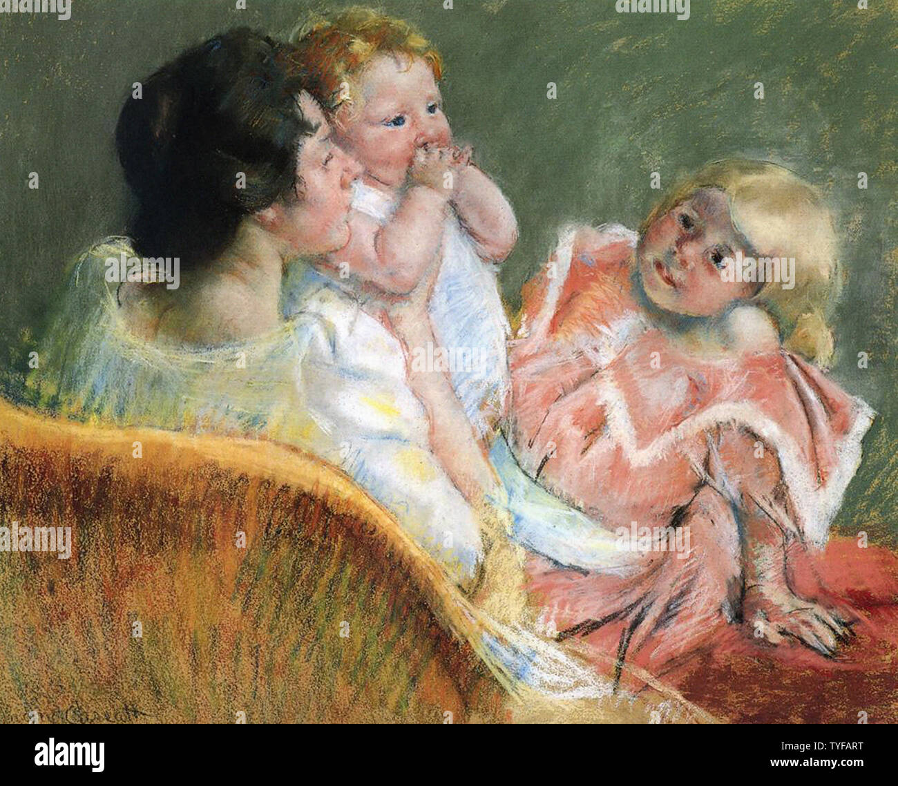 Mary Cassatt - Mother Children 1901 Stock Photo - Alamy