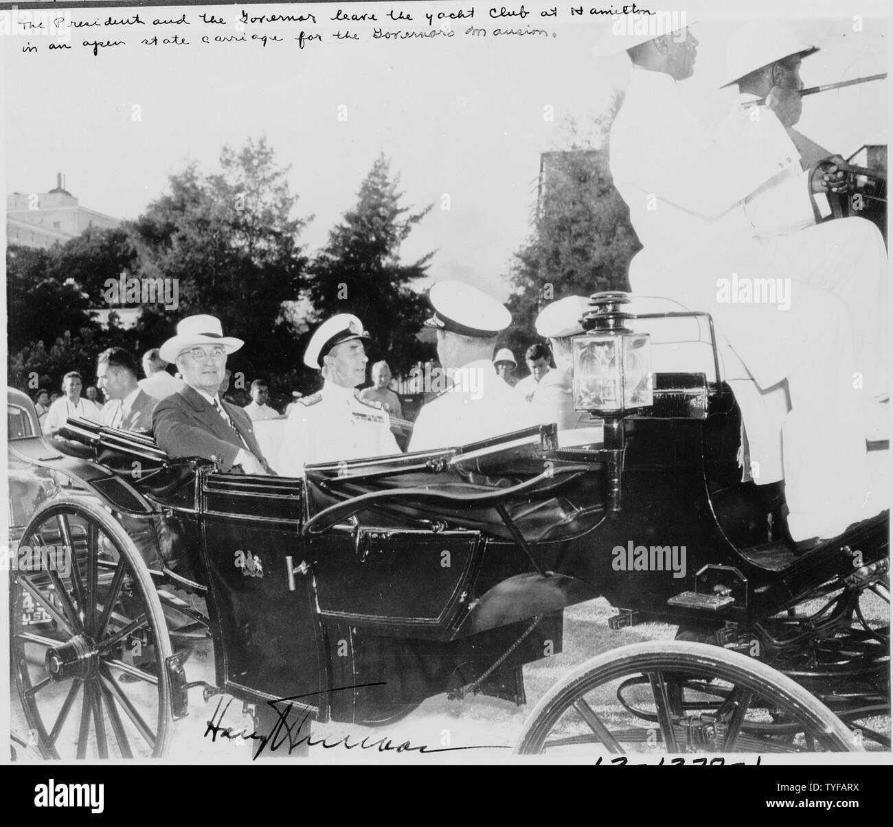 Photograph taken during the vacation cruise of President Harry S ...