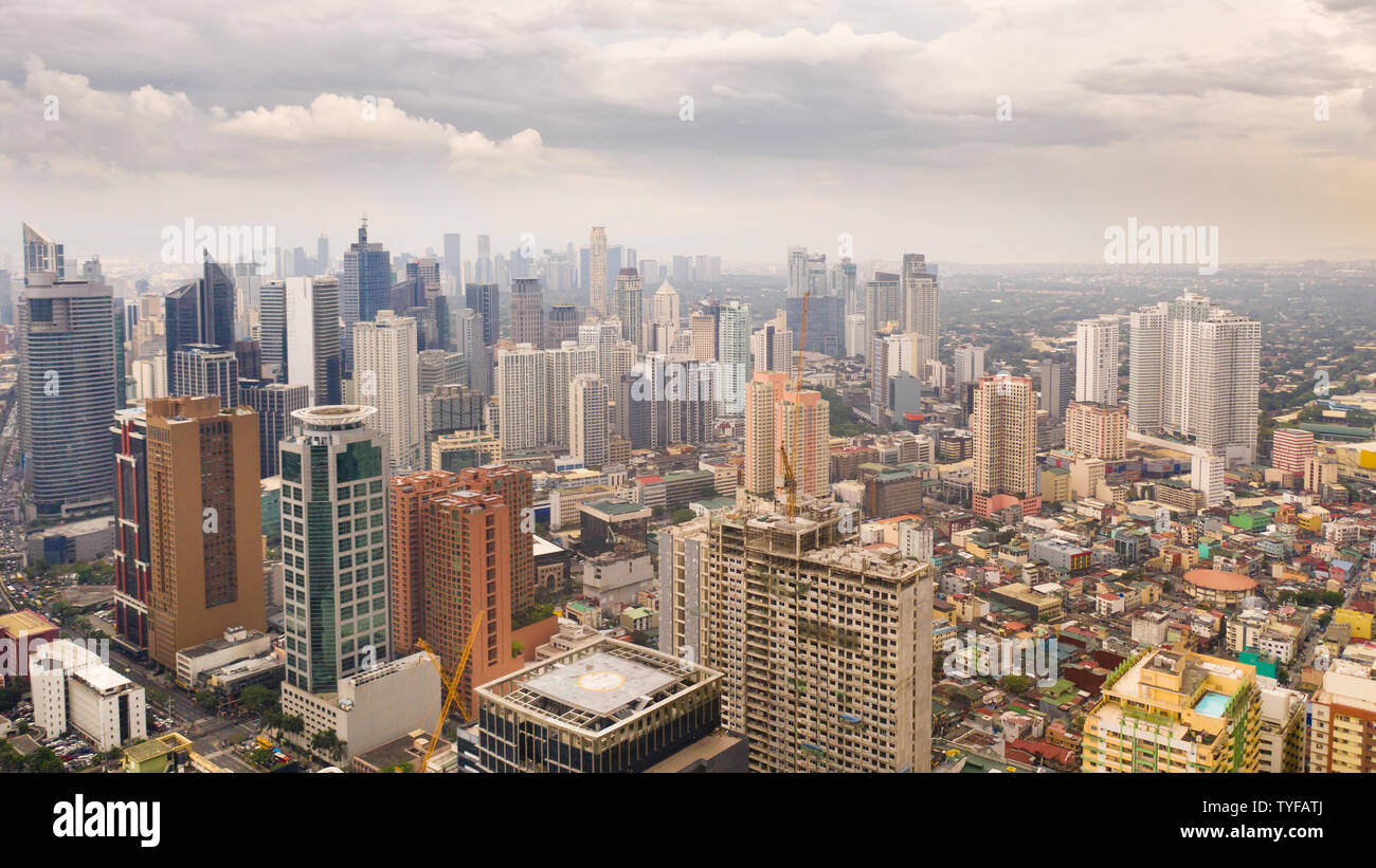 The city of Manila, the capital of the Philippines. Modern metropolis ...