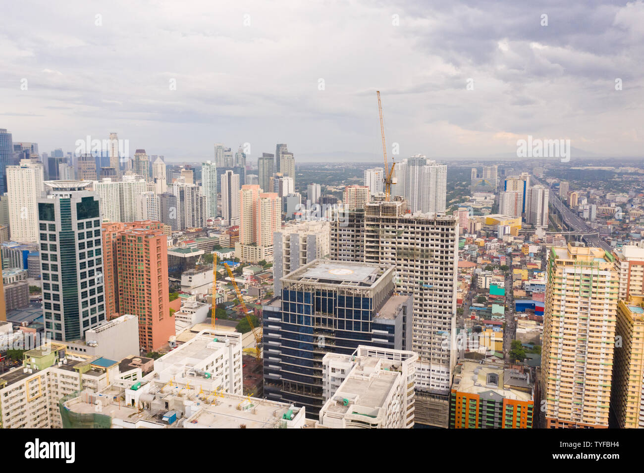 Modern city. The city of Manila, the capital of the Philippines. Modern ...