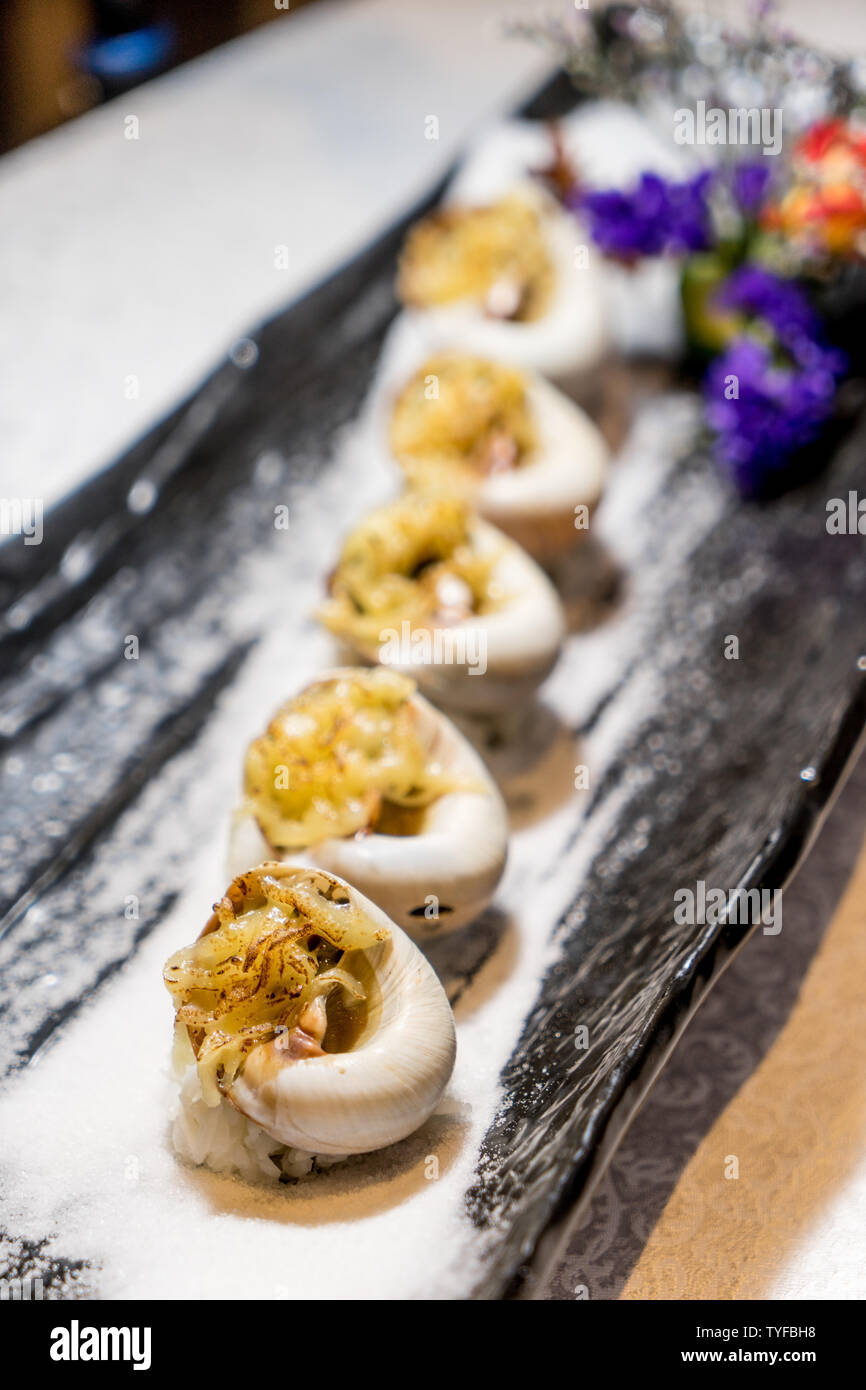 Buffet pickles with conch Stock Photo - Alamy