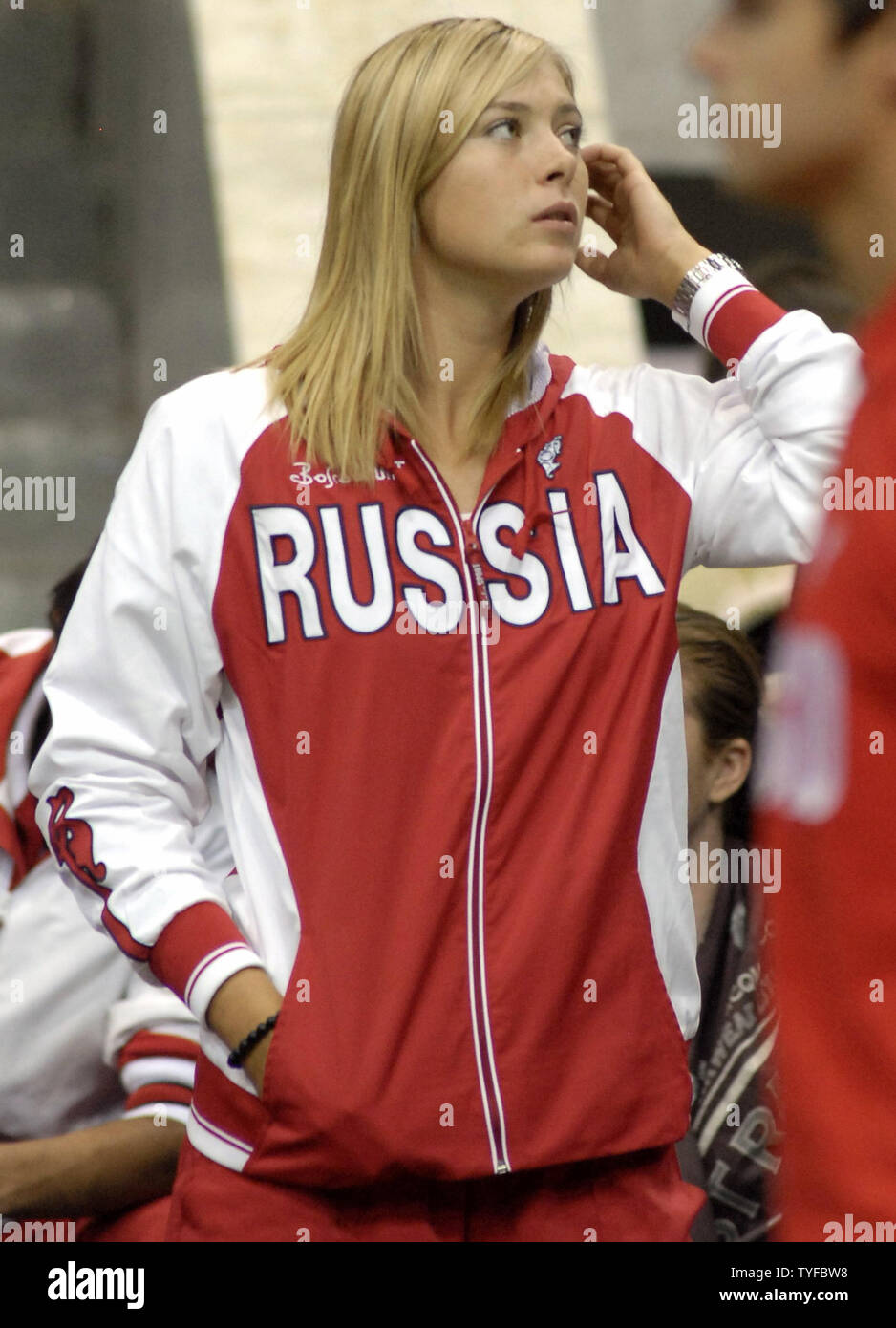 Russian tennis star Maria Sharapova attends the Fed Cup final match in ...