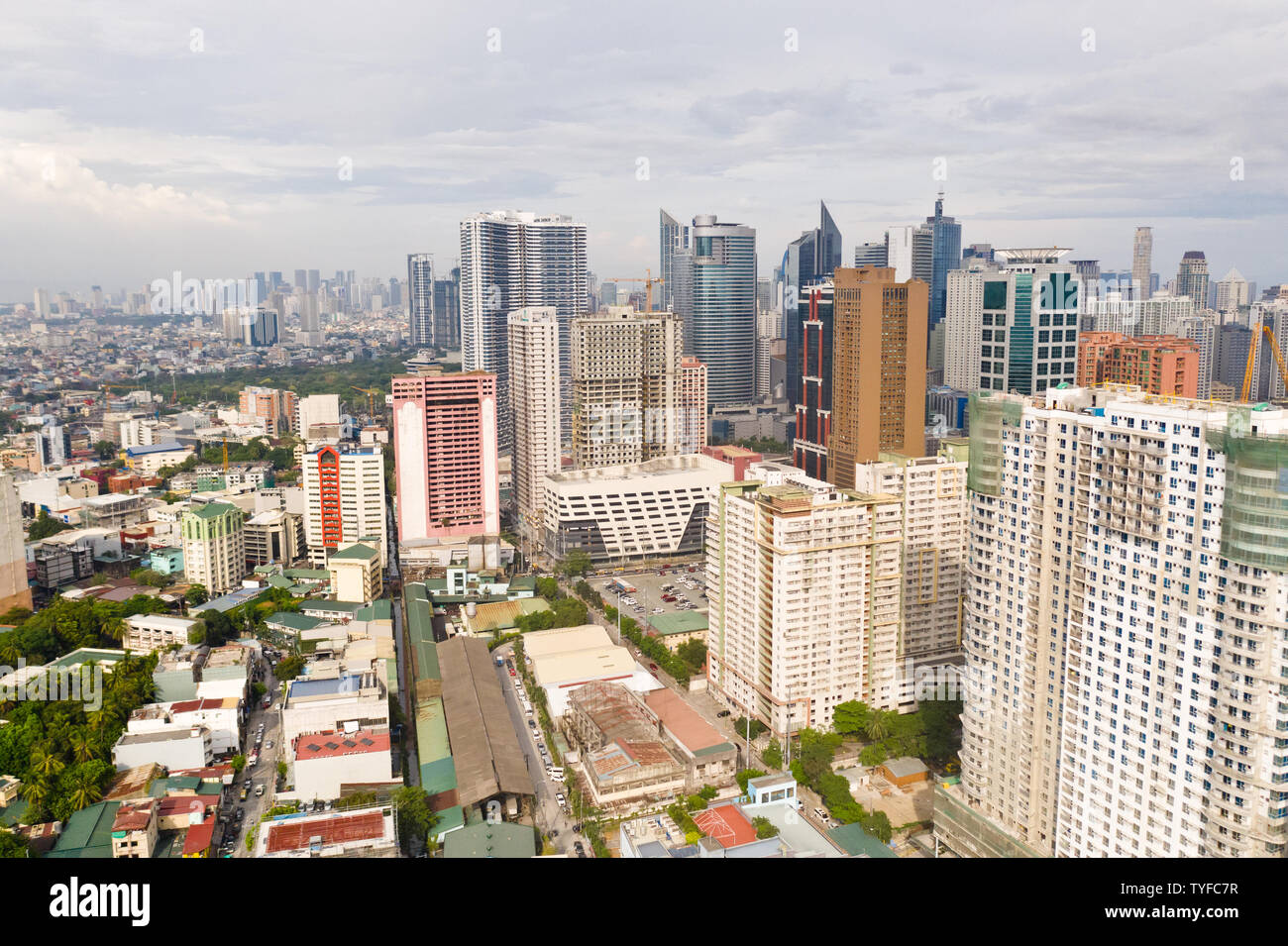 The city of Manila, the capital of the Philippines. Modern metropolis ...