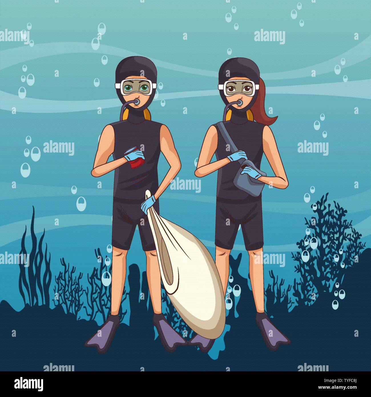 scuba diving avatar cartoon character Stock Vector Image & Art - Alamy