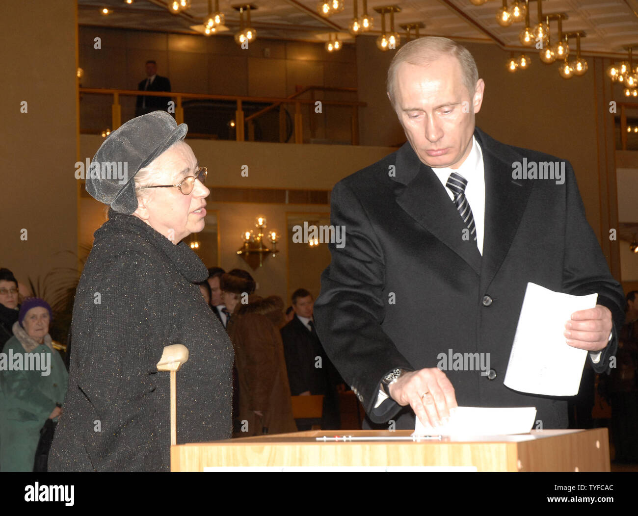 Woman talks russian president hi-res stock photography and images - Alamy