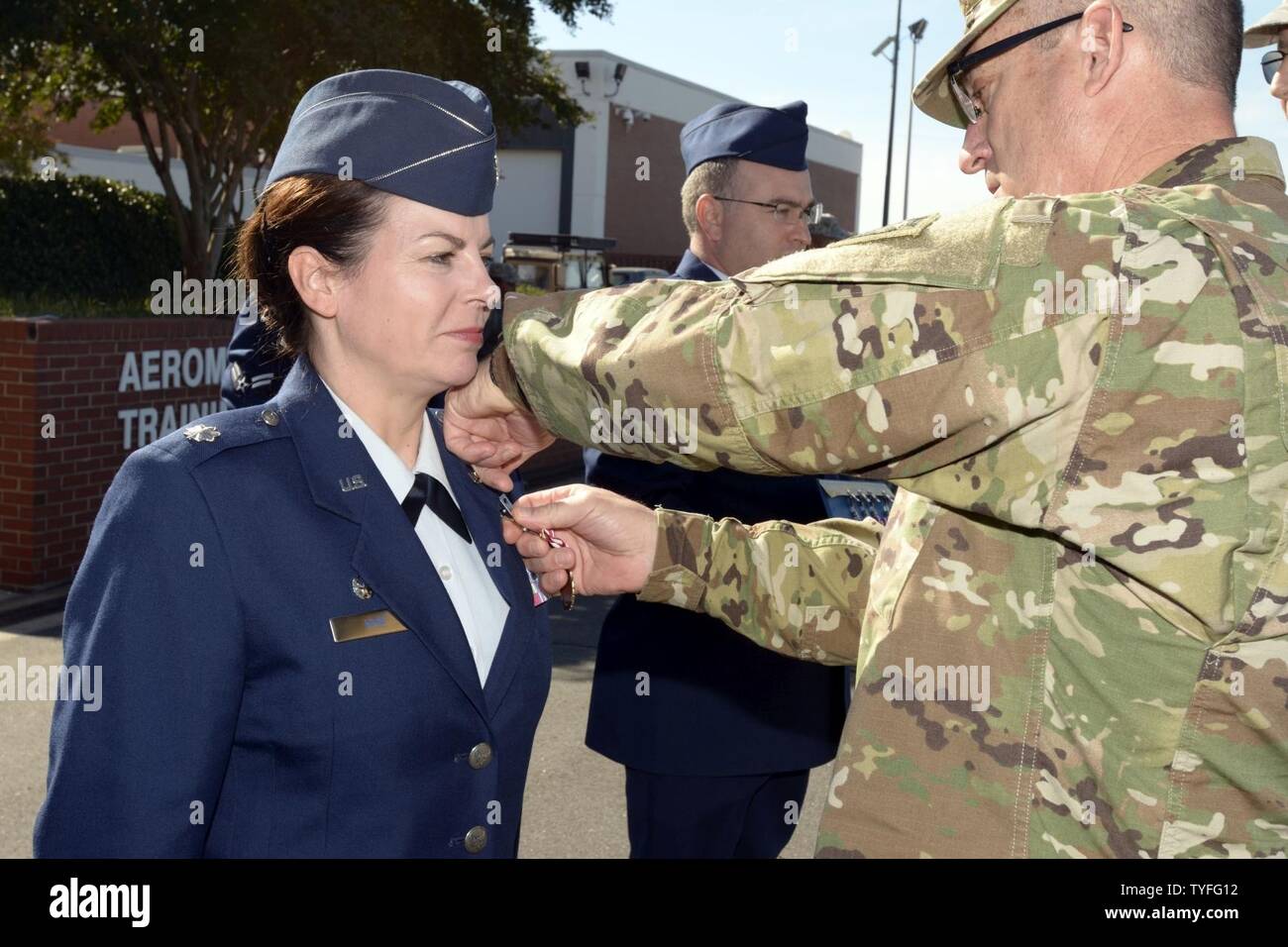 U.S. Army Maj. Gen. Greg Lusk (right), adjutant general of North ...