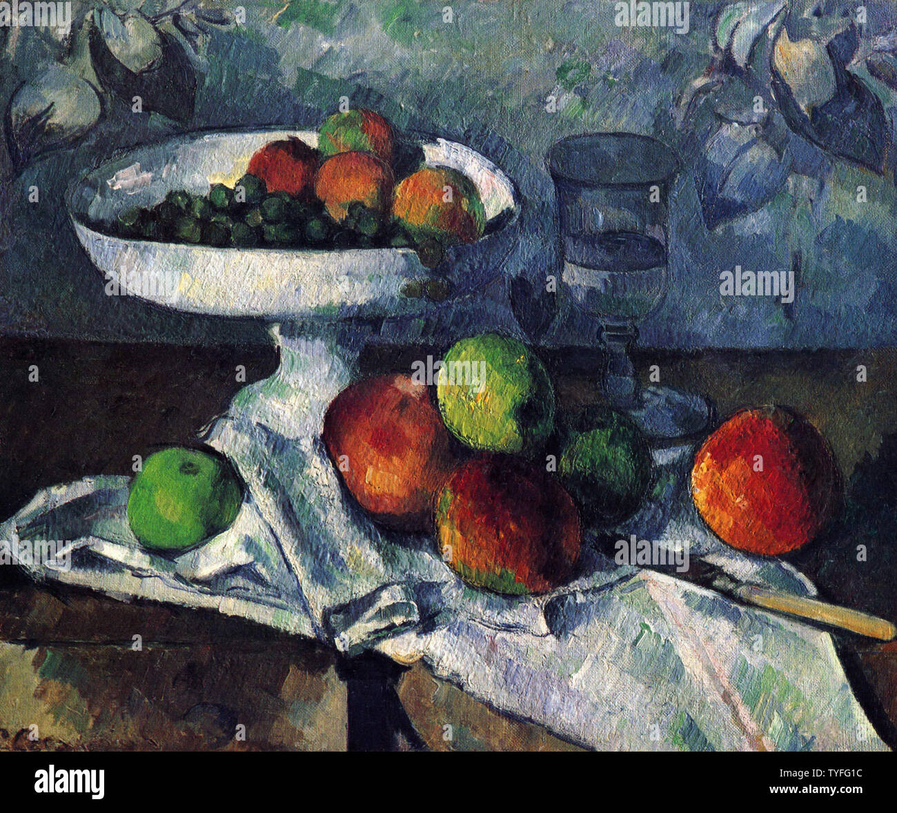 Paul Cézanne - Compotier Glass Apples 1880 Stock Photo - Alamy