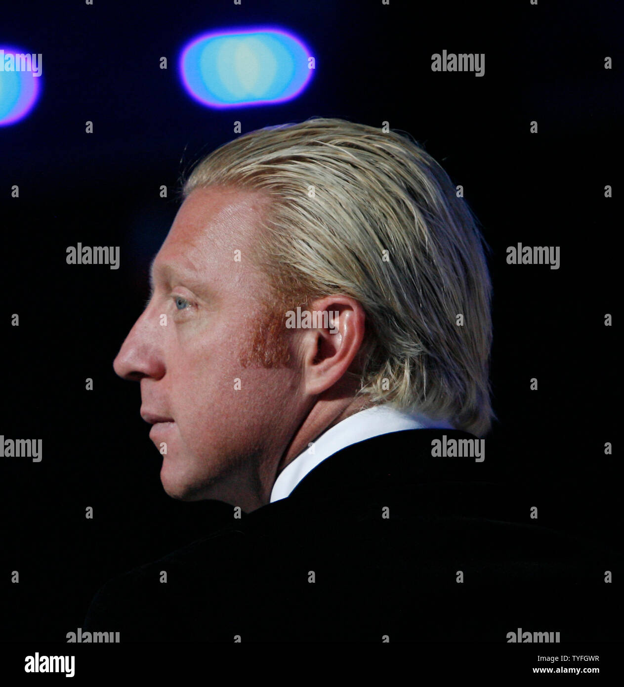 Retired tennis star Boris Becker watches the MTV Europe Music Awards in ...