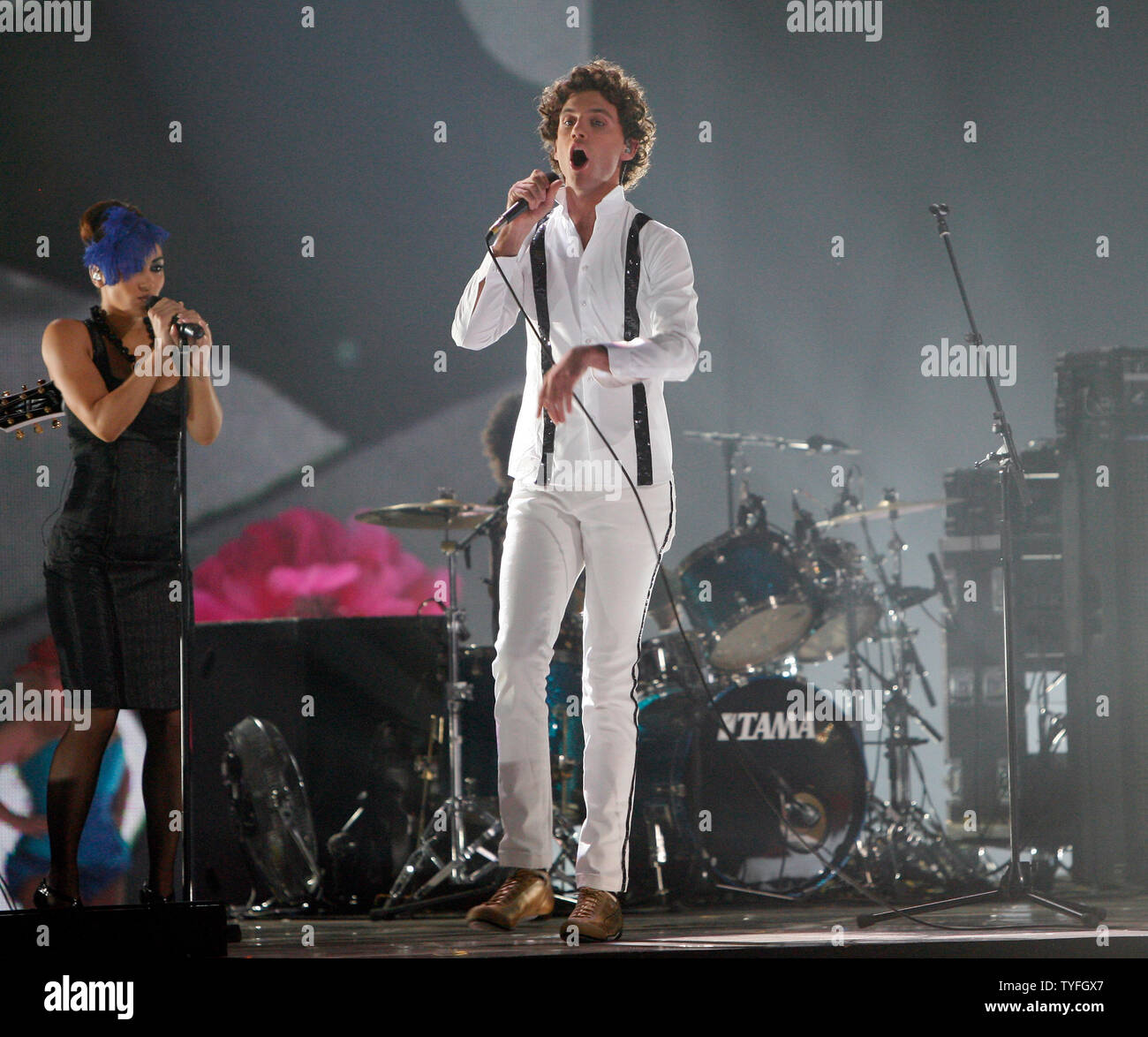 Singer Mika performs at the MTV Europe Music Awards in Munich, Germany ...