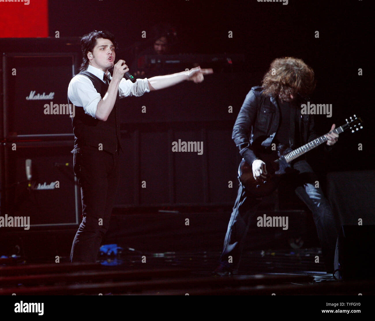 Singer Gerard Way of the band My Chemical Romance performs at the MTV ...