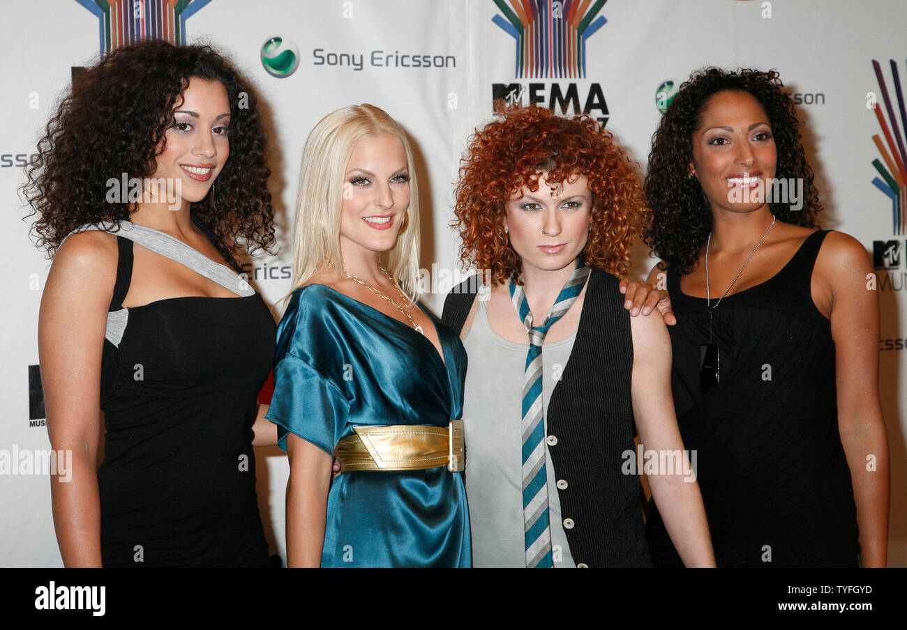 Members of the group No Angels arrive at the MTV Europe Music Awards in ...