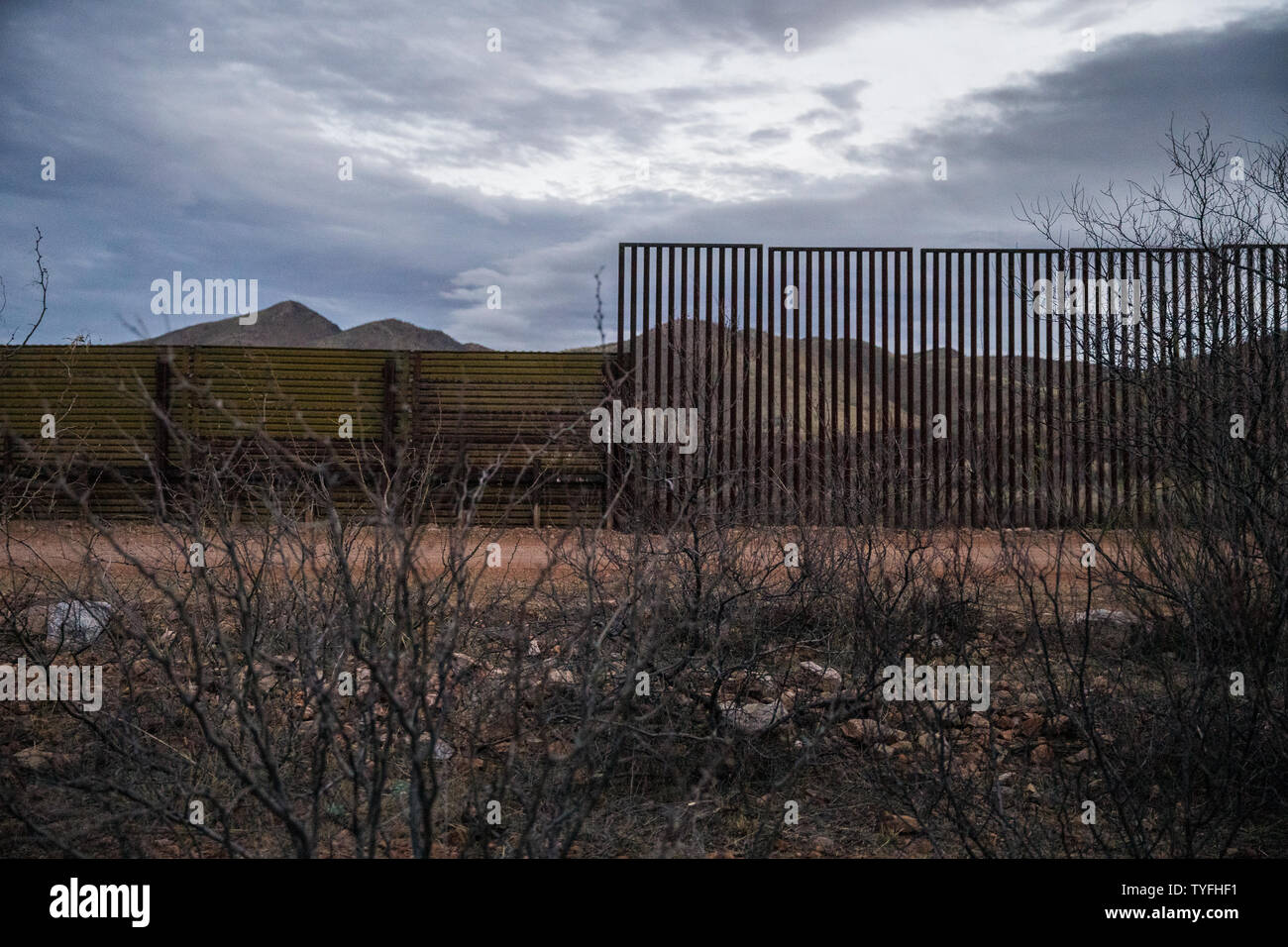 Two types of fences hi-res stock photography and images - Alamy