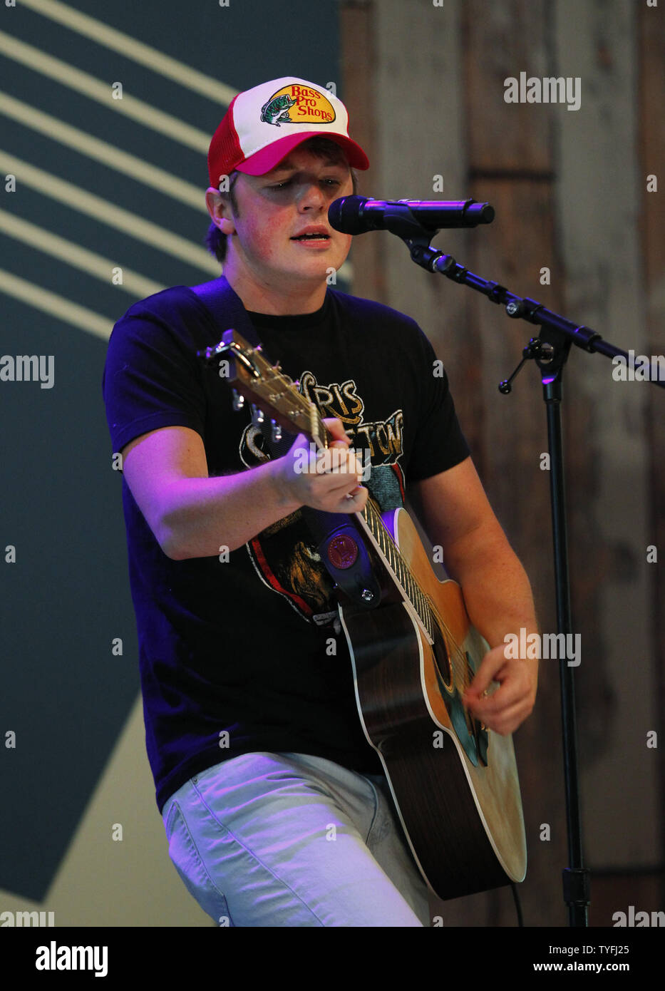 Country music artist Travis Denning performs during the CMA Music ...