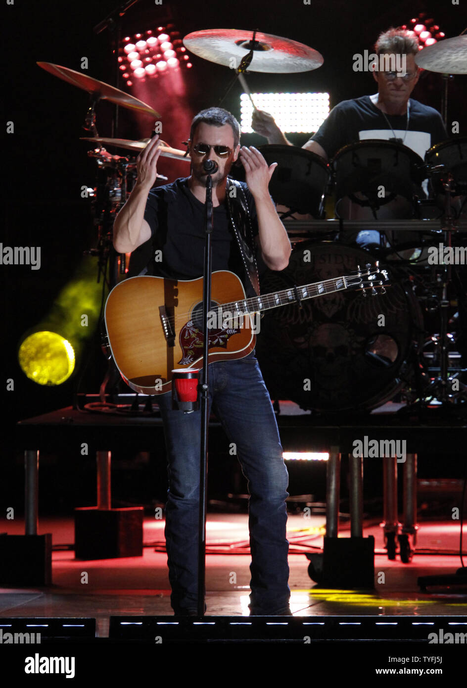 Country music artist Eric Church performs during the CMA Music Festival ...