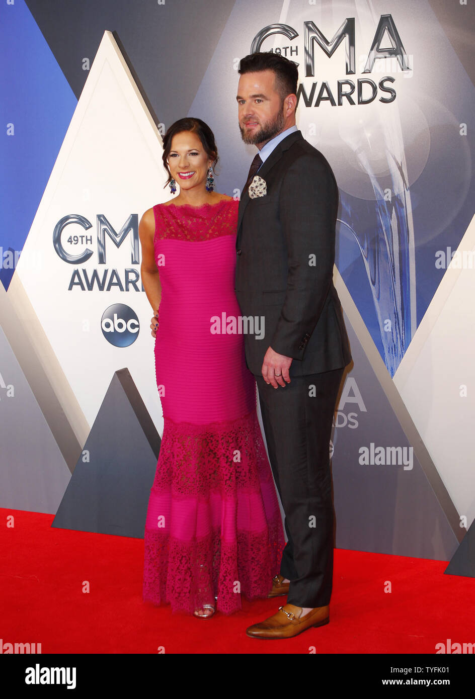 David Nail arrives on the red carpet at the 49th Annual CMA Awards in ...