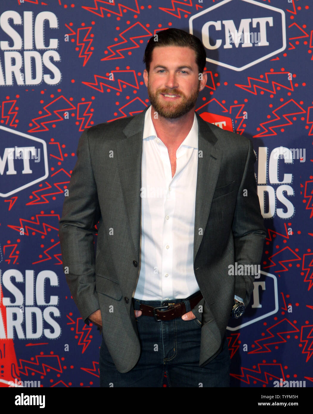 Artist Riley Green arrives for the 2019 CMT Music Awards on June 5 ...