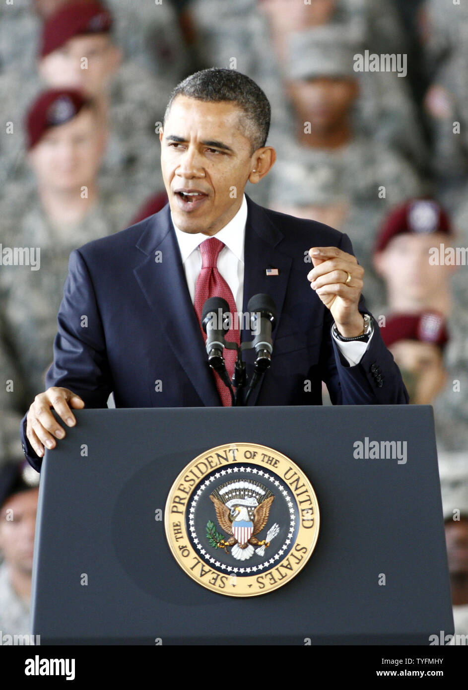 U.S. President Barack Obama discusses the end of combat in Iraq as he ...