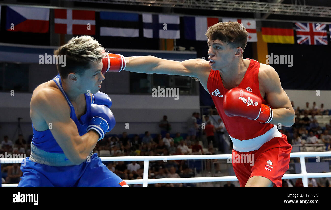 Mens welterweight boxing quarter final against monacos hugo micallef hi ...