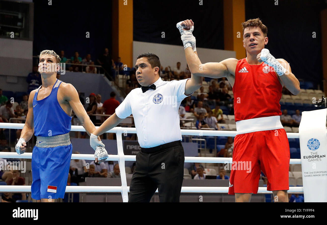 Mens welterweight boxing quarter final against monacos hugo micallef hi ...