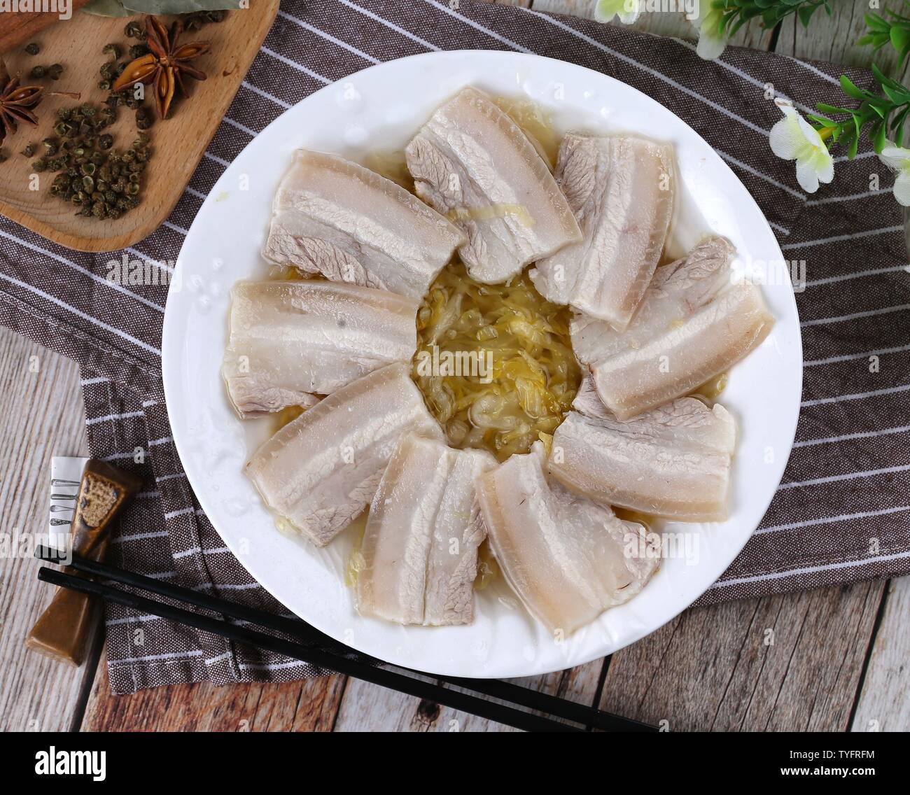A variety of cuisine Chinese food is delicious, including semi-finished ...