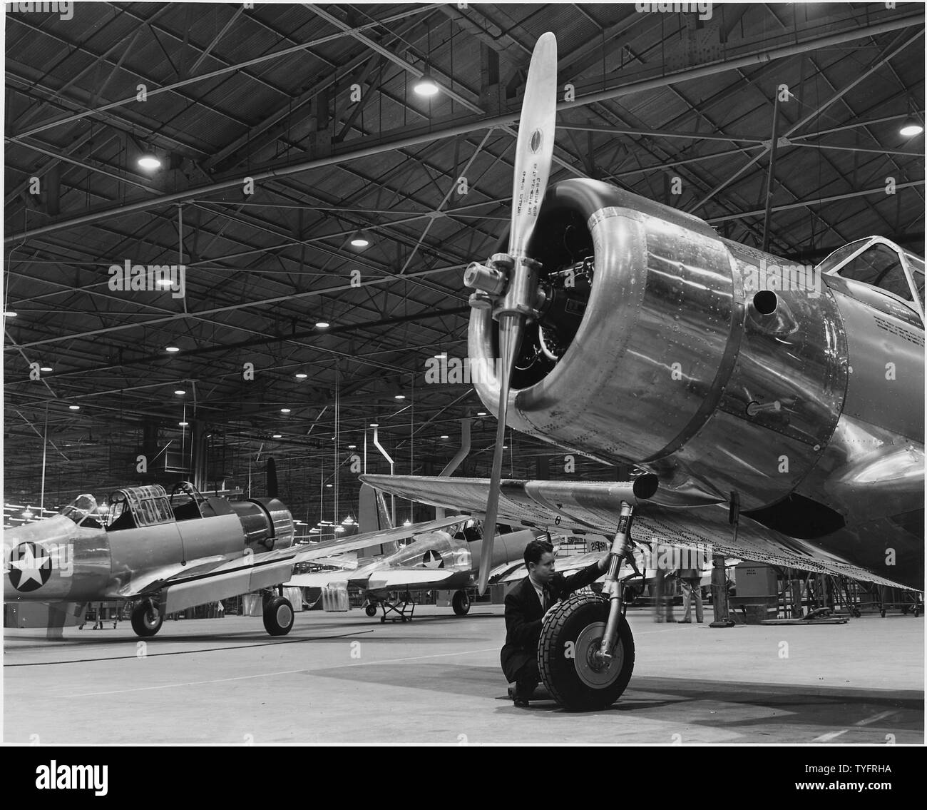 Planes in an aircraft production plant Stock Photo - Alamy