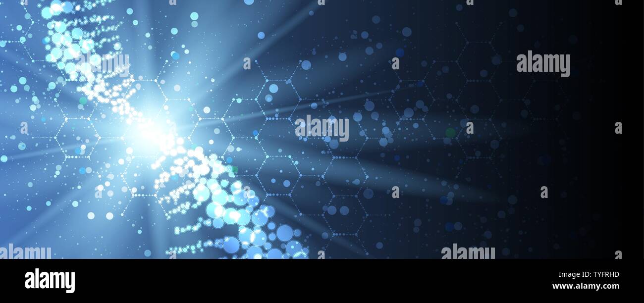 Abstract DNA technology. Science medical concept. Futuristic background ...