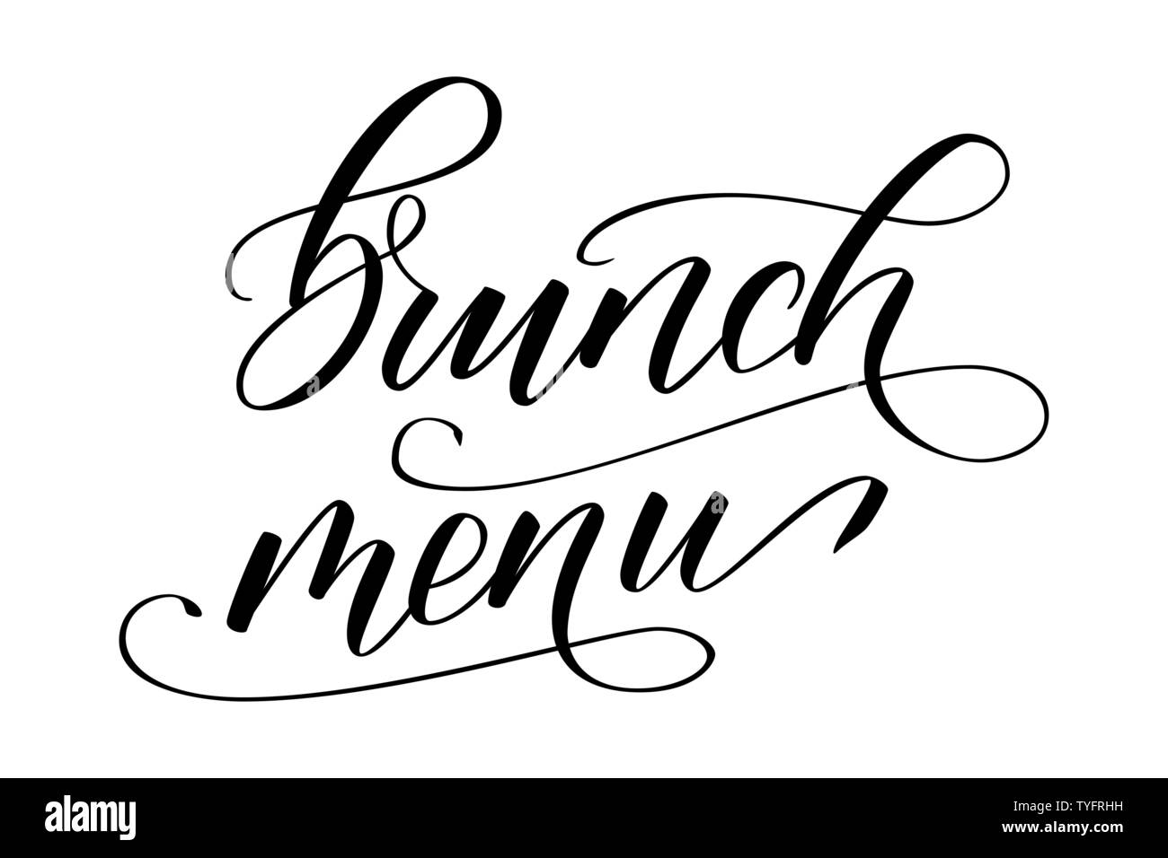 Modern brush calligraphy Brunch menu Stock Vector Image & Art - Alamy