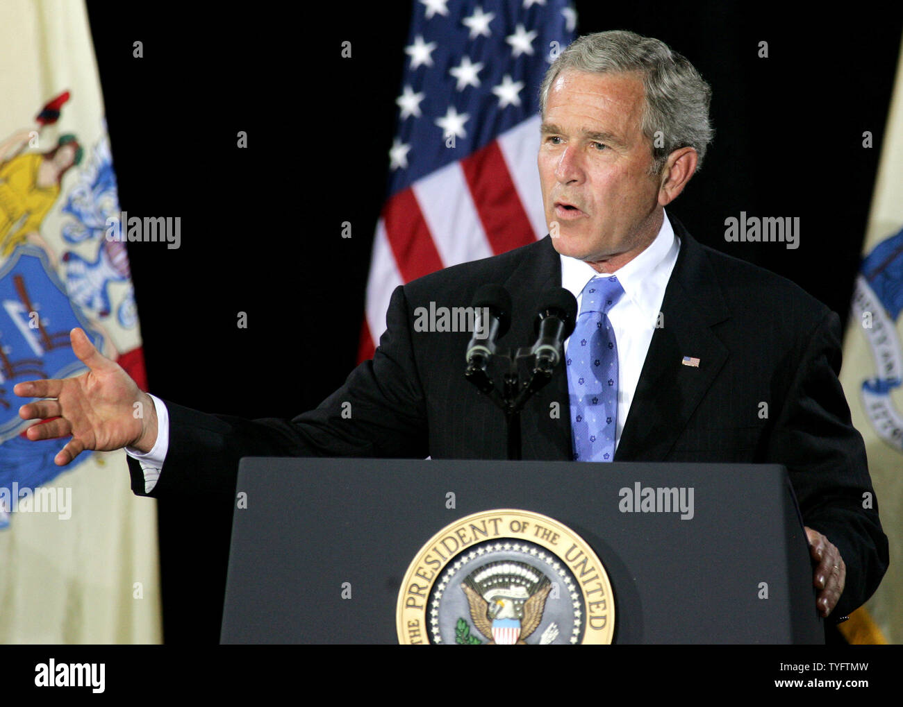 U.S. President George W. Bush talks about the Iraq war, national ...