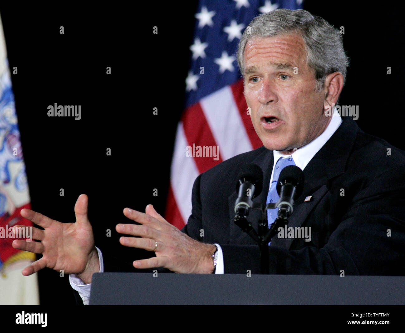 U.S. President George W. Bush talks about the Iraq war, national ...