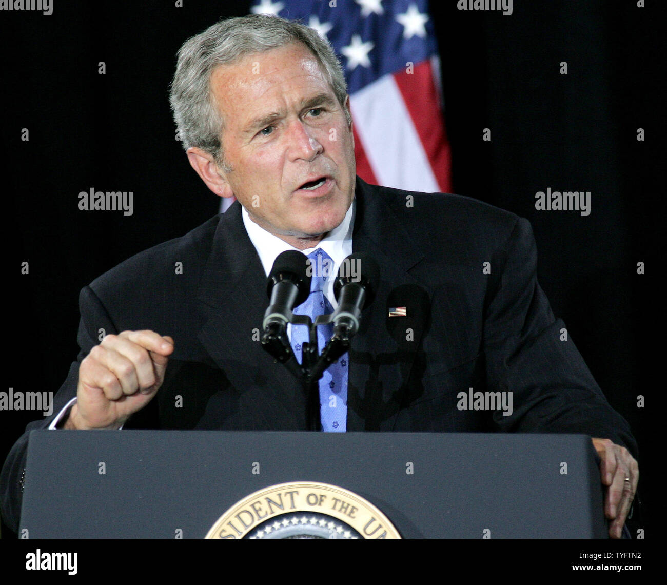 U.S. President George W. Bush talks about the Iraq war, national ...