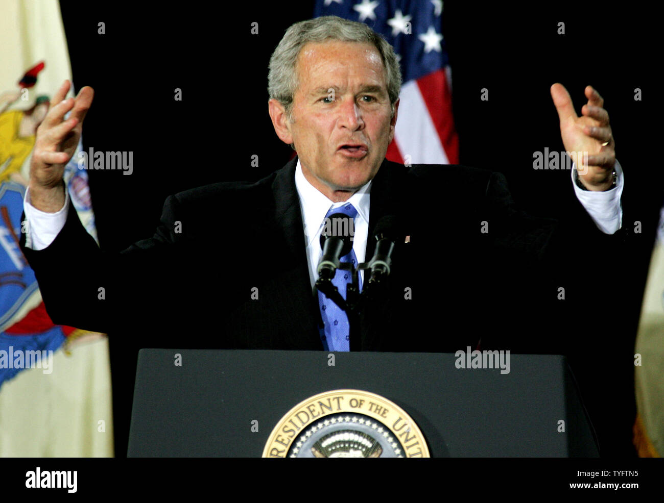 U.S. President George W. Bush talks about the Iraq war, national ...