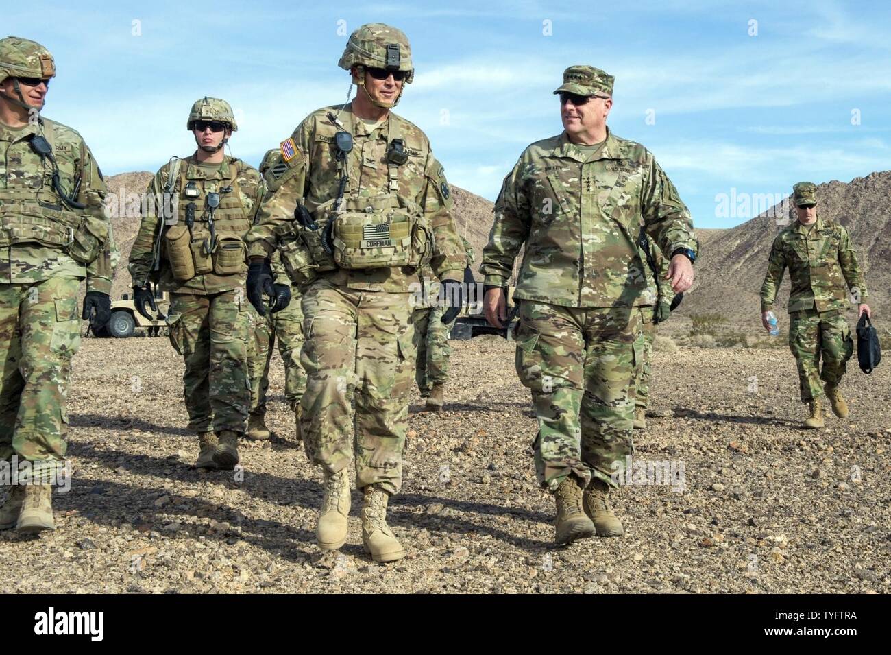 U.S. Army Chief of Staff Gen. Mark A. Milley talks with Col. Richard R ...