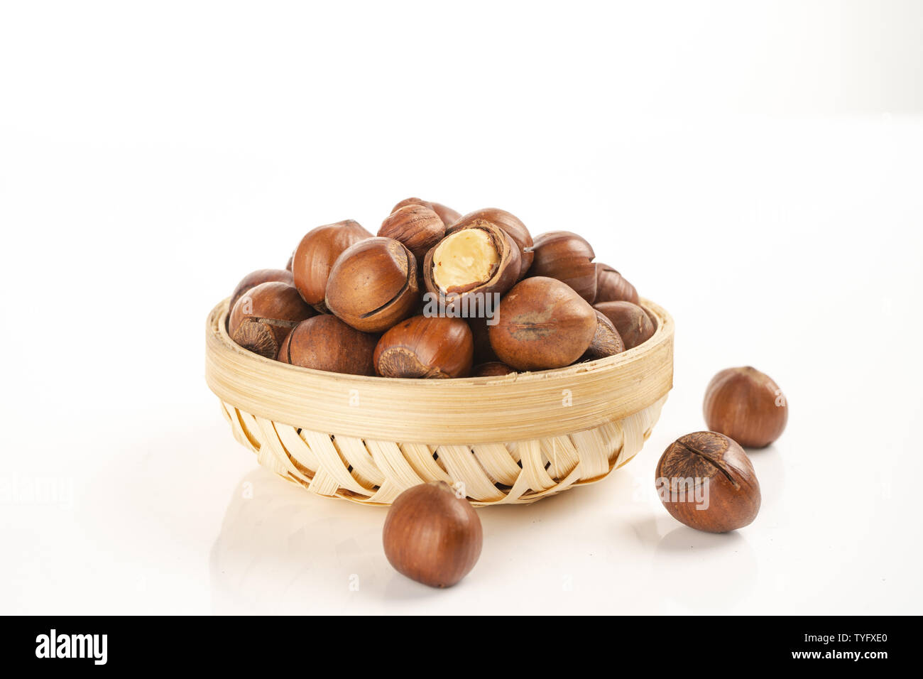 Northeast characteristic open hazelnut Stock Photo - Alamy