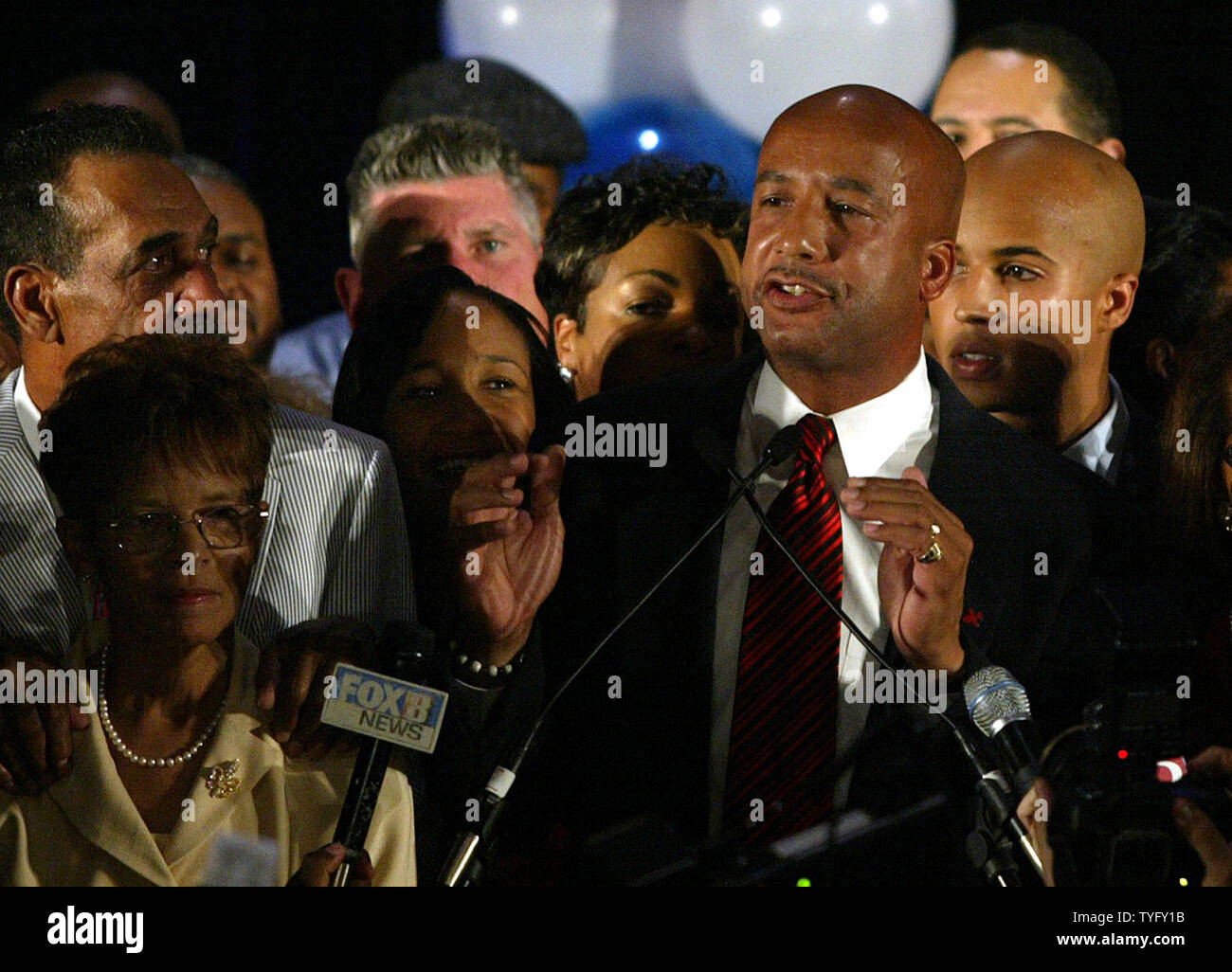 New Orleans Mayor Ray Nagin celebrates his re-election at the Marriott ...