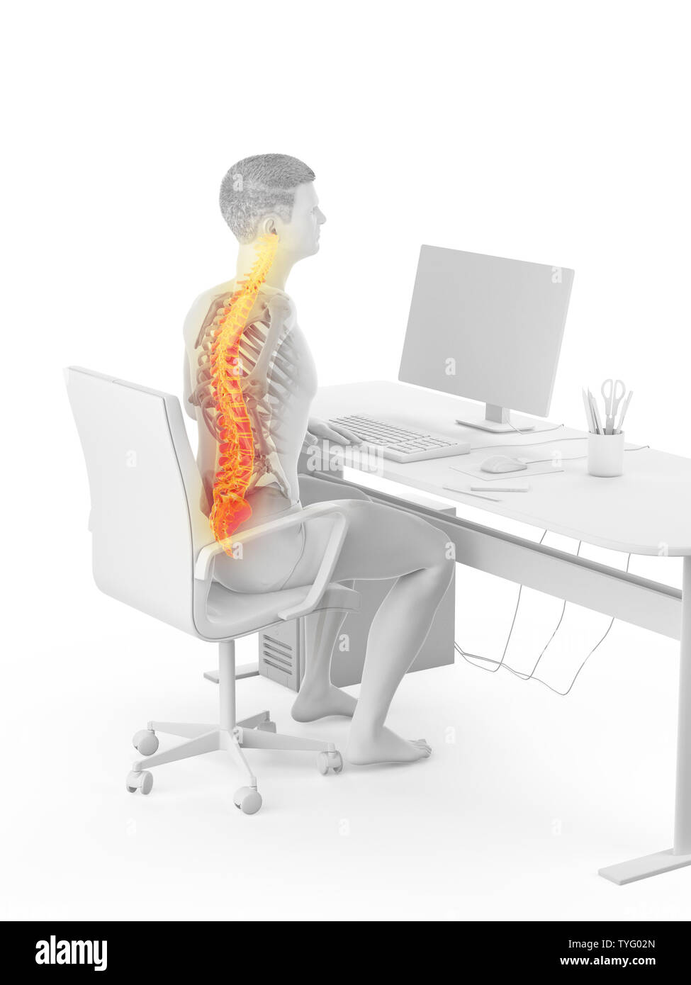 Workers back pain hi-res stock photography and images - Alamy
