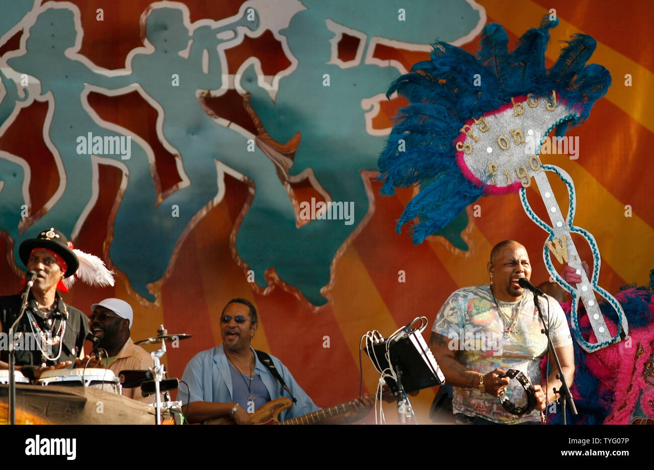 Neville Brothers Cyril and Aaron sing "Hey Pockey Way" for their ...