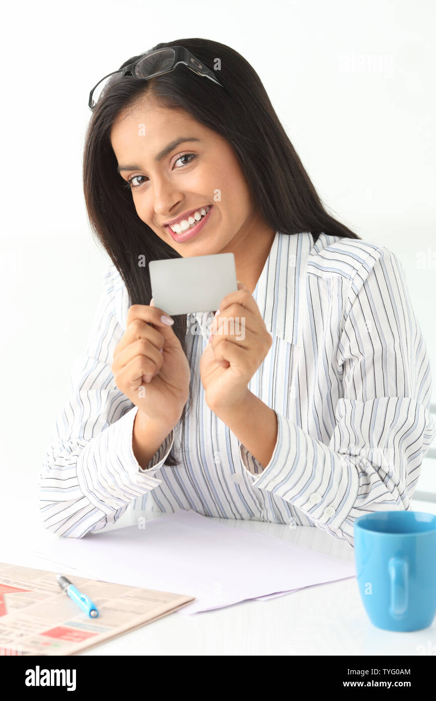 Indian woman visiting card showing hi-res stock photography and images ...