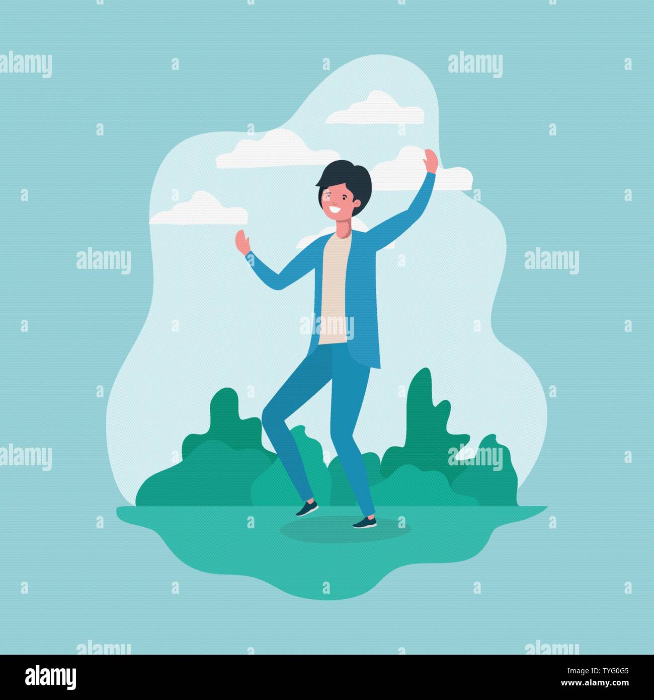 Cartoon Jumping Man Stock Photos & Cartoon Jumping Man Stock Images - Alamy