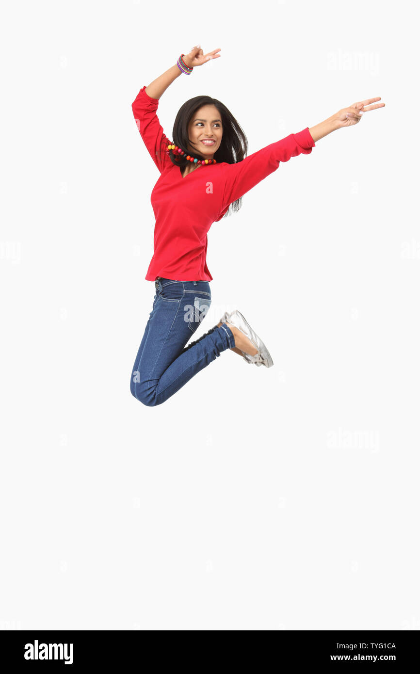 Girl Jumping In Air