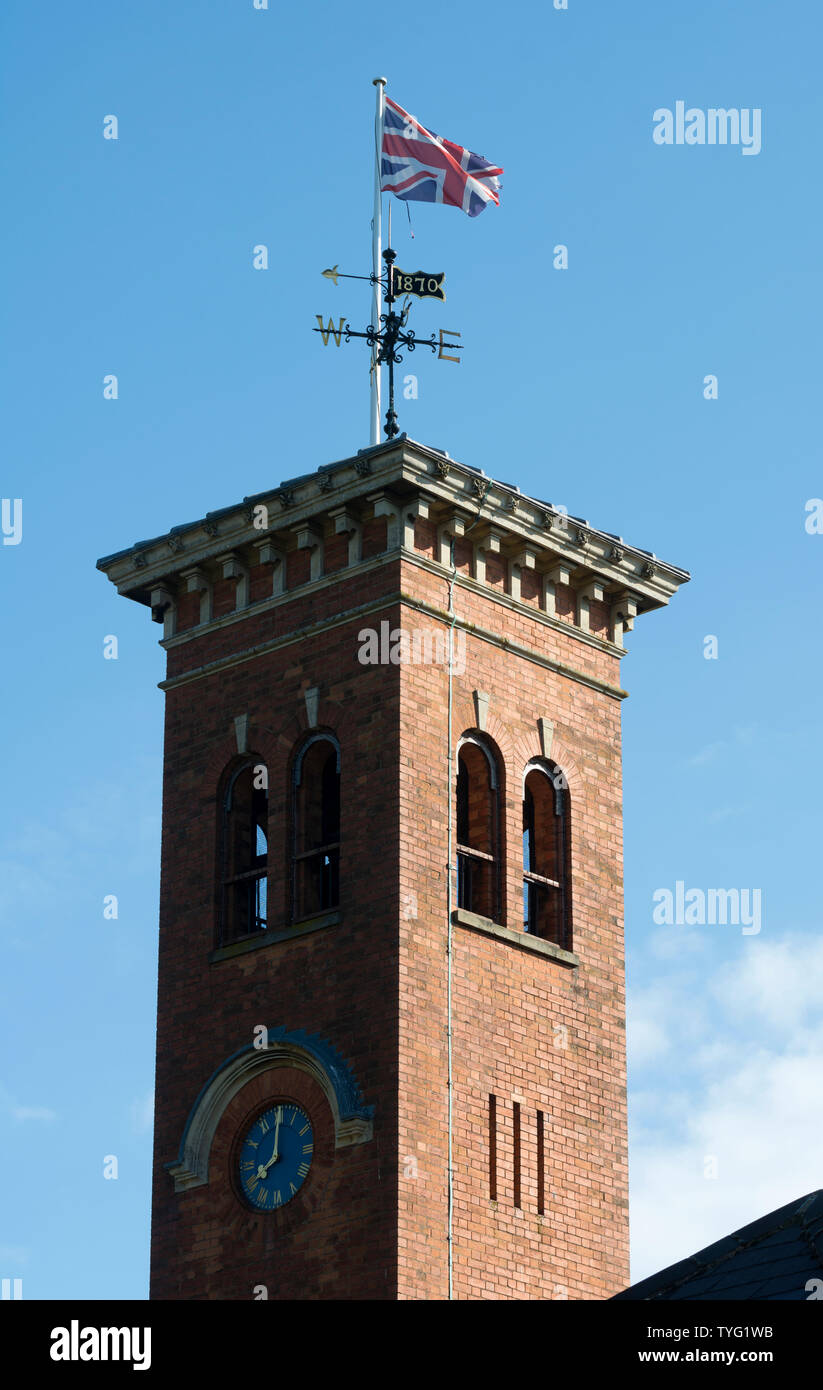 Gumley Hall stables clock tower, Gumley, Leicestershire, England, UK ...