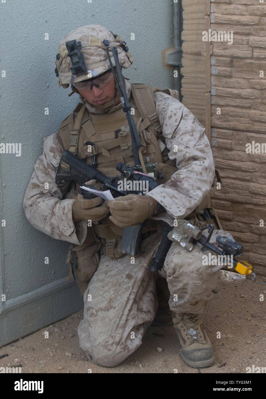U.S. Marine Corps Cpl. Brock L. Saltzman, rifleman, 1st Battalion, 2nd ...