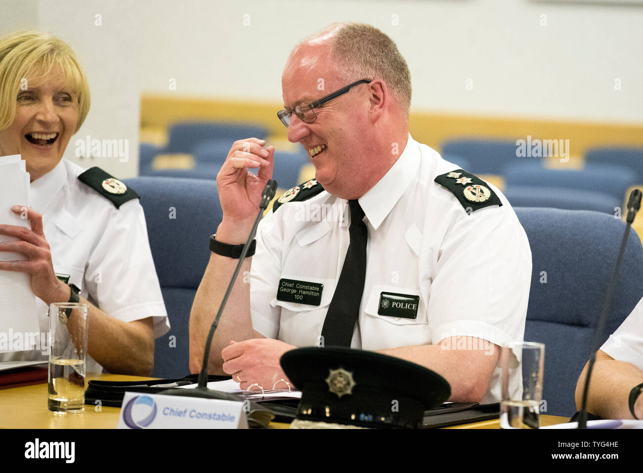 Outgoing PSNI Chief Constable Sir George Hamilton during his final ...