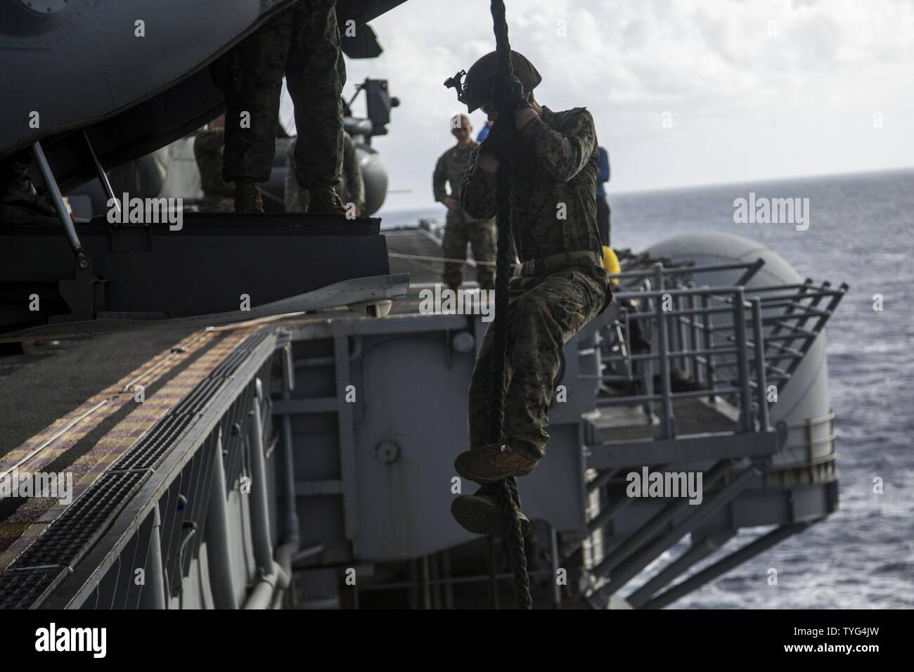 PACIFIC OCEAN (Nov. 8, 2016) A Marine with Battalion Landing Team 1st ...