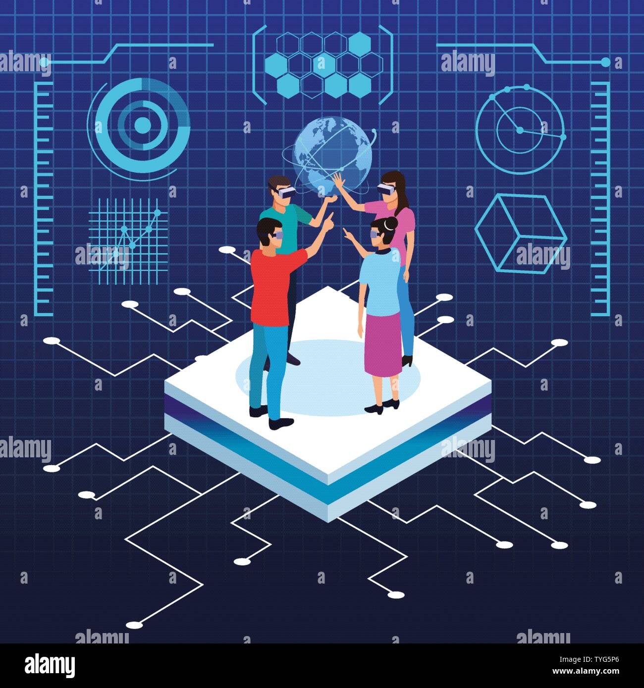 Globe simulation Stock Vector Images - Alamy