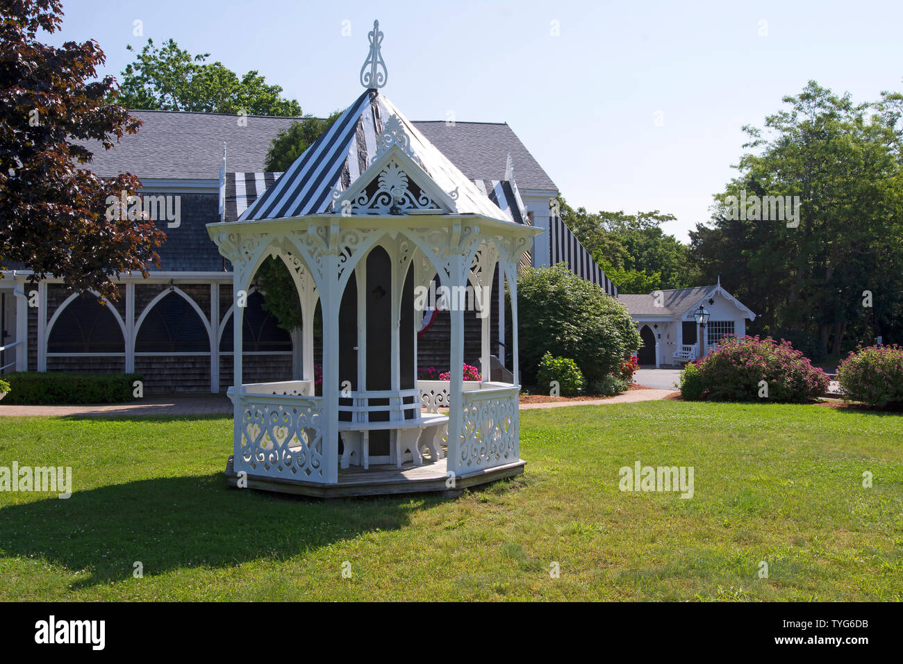 The Gazebo at the historic Cape Playhouse on Cape Cod, Massachusetts ...