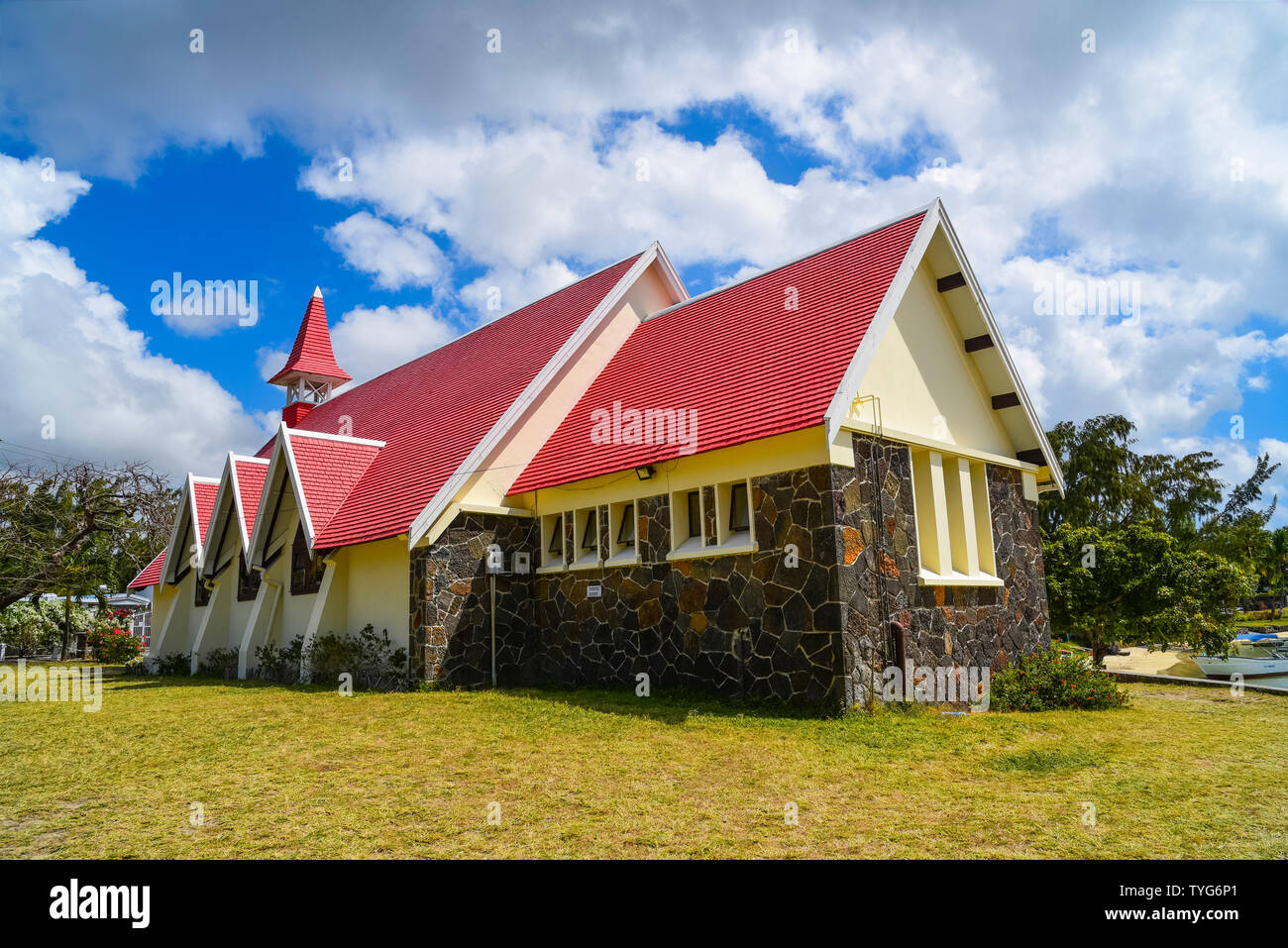 Red Church, Mauritius Stock Photo - Alamy