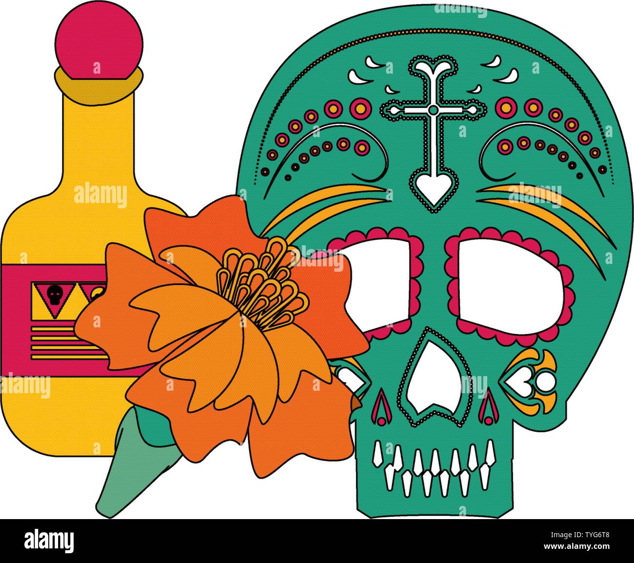 Mexico festival and mexican celebrations cartoons Stock Vector Image ...